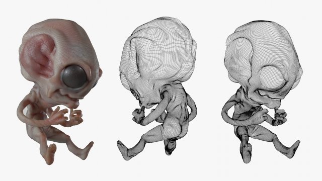 Alien UFO Blender 3D Model in Alien 3DExport