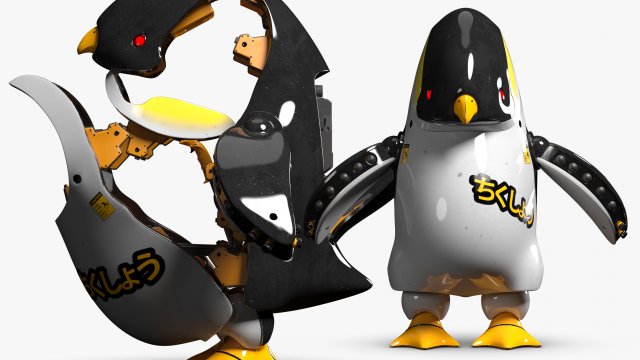 Penguin Robot 3D Model in Robot 3DExport