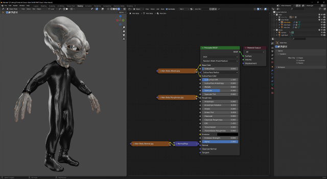 Classic Alien Blender 3D Model in Alien 3DExport