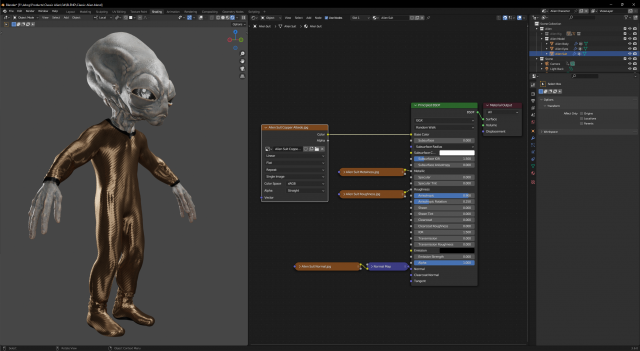Classic Alien Blender 3D Model in Alien 3DExport