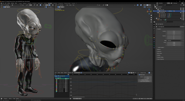 Classic Alien Blender 3D Model in Alien 3DExport