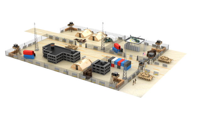 US Military Base 3D Model in Construction 3DExport