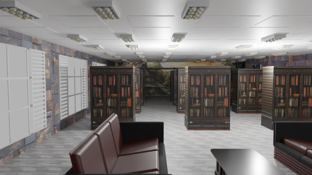 Library Interior 3D Model in Office 3DExport