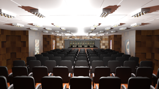 Conference Hall 3D Model in Lobby 3DExport