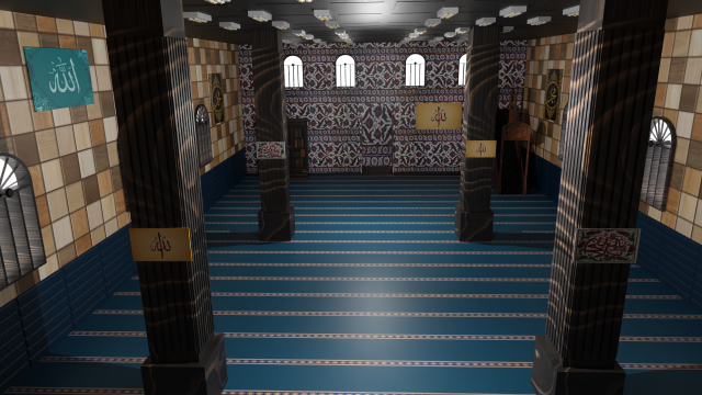 Mosque Interior 3D Model in Office 3DExport