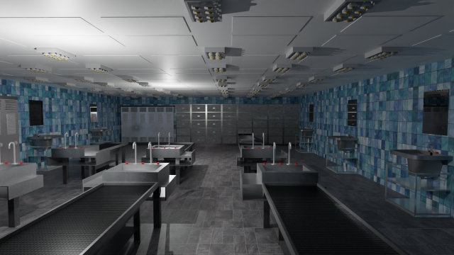Autopsy Morgue Laboratory 3D Model in Office 3DExport