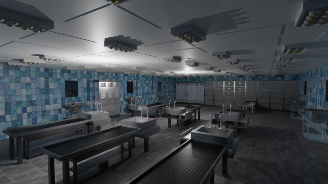 Autopsy Morgue Laboratory 3D Model in Office 3DExport