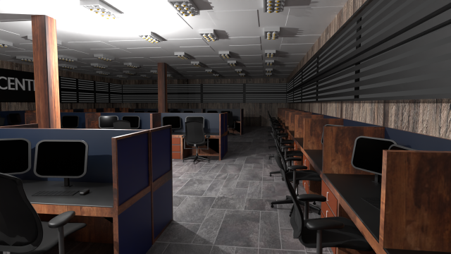 Call Center Interior 3D Model in Office 3DExport