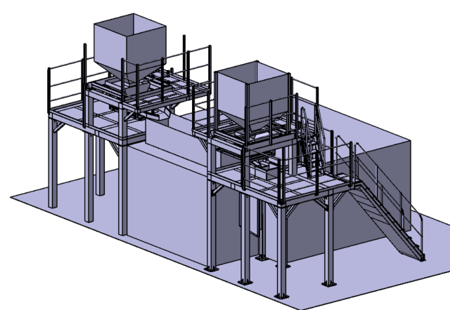 Hopper work platform 3D Model in HDRI 3DExport