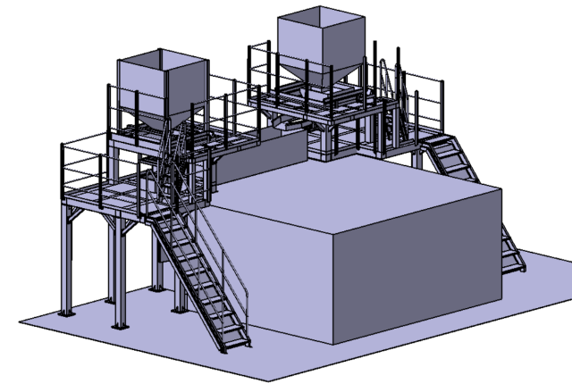 Hopper work platform 3D Model in HDRI 3DExport