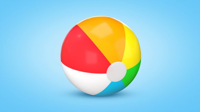 Beach Ball 3D Model in Entertainment Center 3DExport