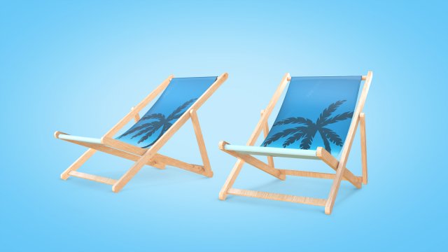 Beach Chair 3D Model in Outdoor items 3DExport