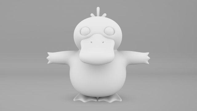 Pokemon Psyduck 3D Model in Fantasy 3DExport