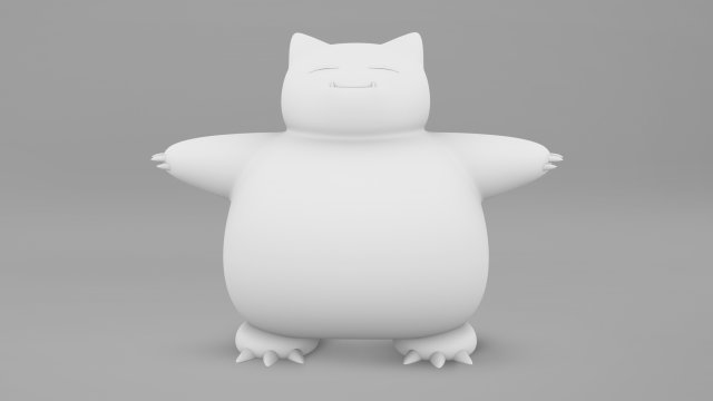 Pokemon Snorlax 3D Model in Fantasy 3DExport