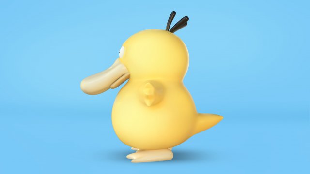 Pokemon Psyduck EVOLUTIONS 3D Model in Fantasy 3DExport