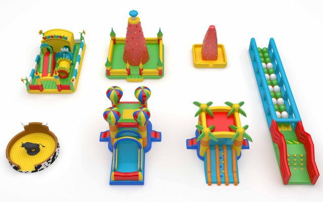 Inflatable Playgrounds 3D Model in Playground 3DExport