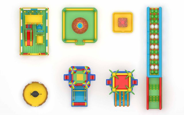 Inflatable Playgrounds 3D Model in Playground 3DExport