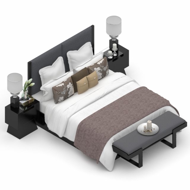 Bed Collection - 25 Different Models 3D Model in Bedroom 3DExport