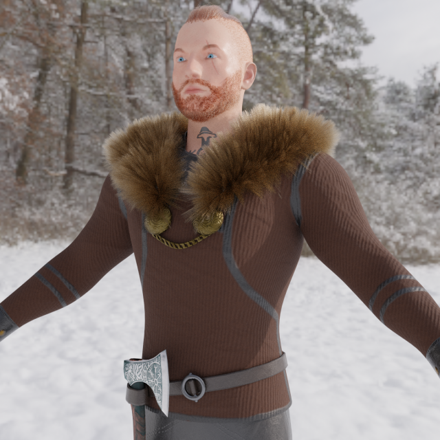 Viking Leif 3D Model in Man 3DExport