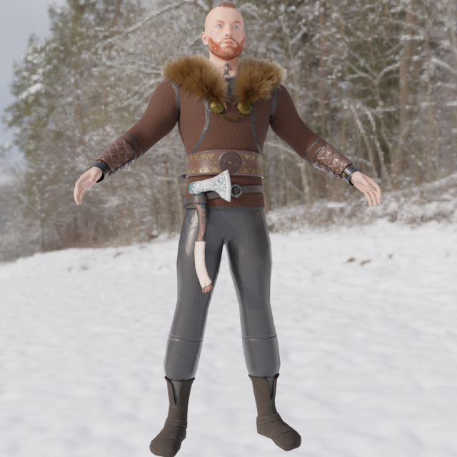 Viking Leif 3D Model in Man 3DExport