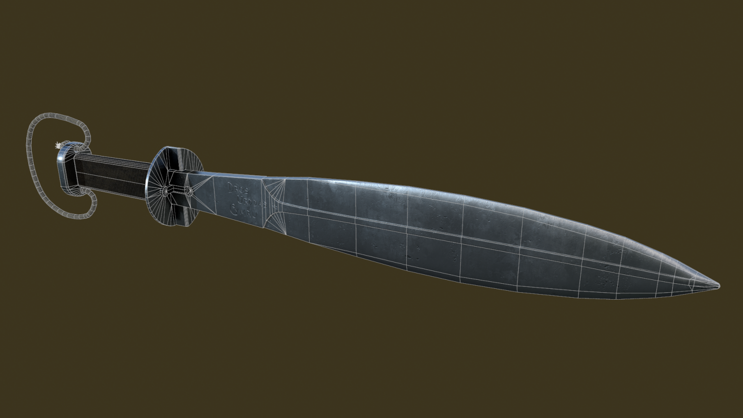 Welsh Knife 1916 3D Model in Melee 3DExport