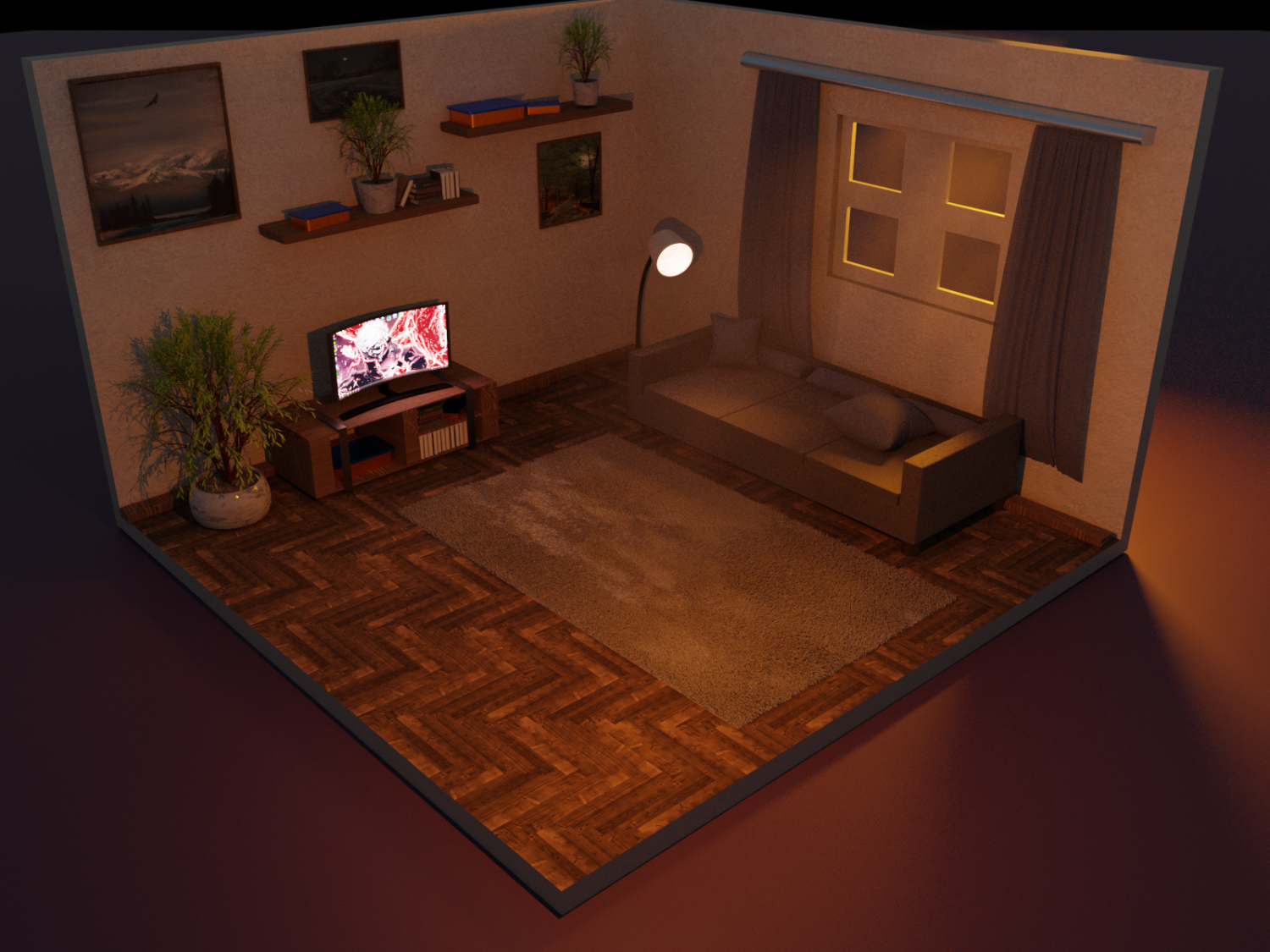 Chill room 3D Models in Hall 3DExport