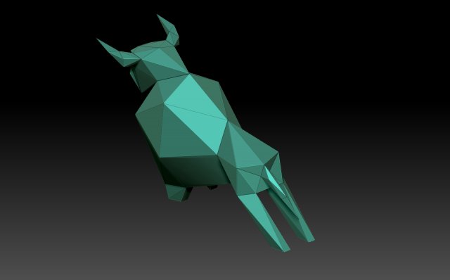 Low poly bull 3D Print Model in Sculpture 3DExport