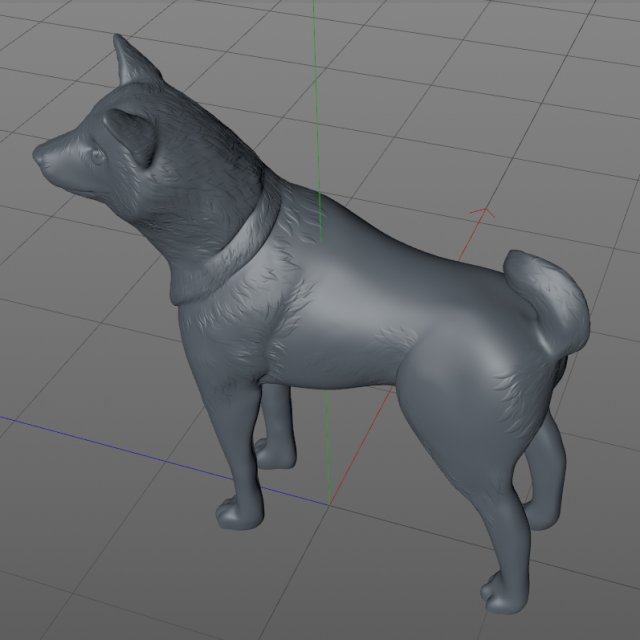 Shiba inu 3D Print Model in Sculpture 3DExport