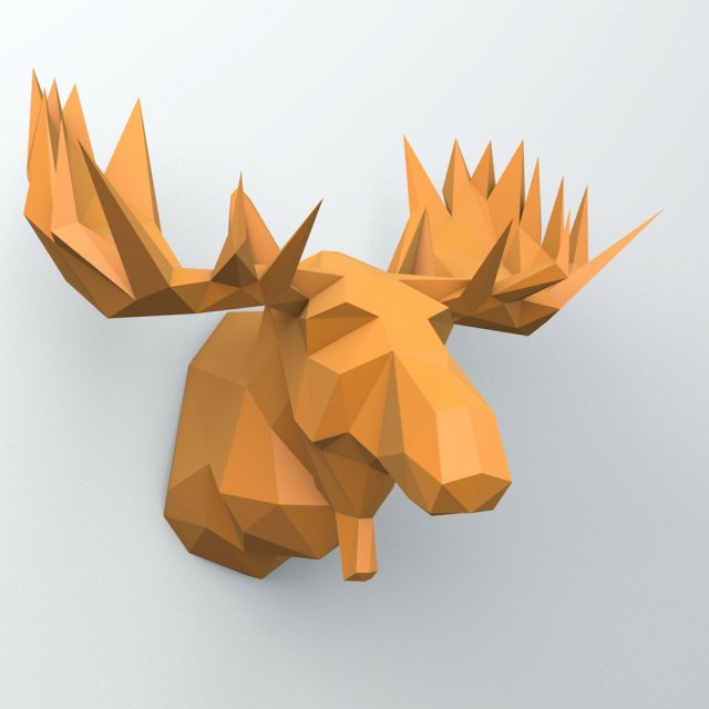 Moose 3D Print Model in Sculpture 3DExport