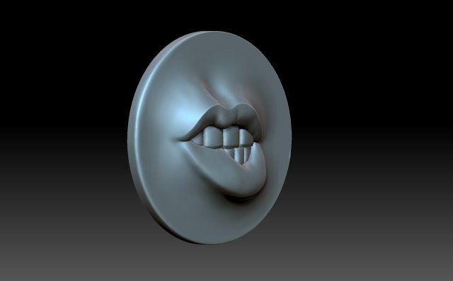 Lips 3D Print Model in Sculpture 3DExport