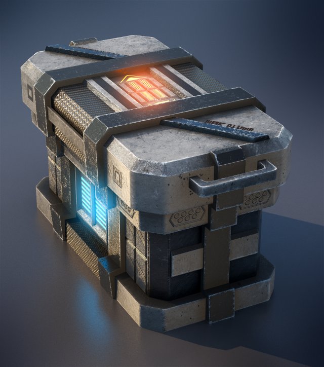 Sci-Fi Container 3D Model in Shipping Containers 3DExport