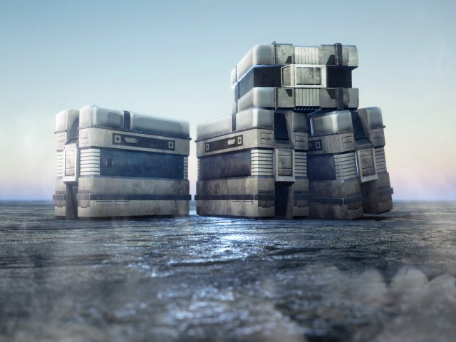 Sci-Fi Container 3D Model in Shipping Containers 3DExport
