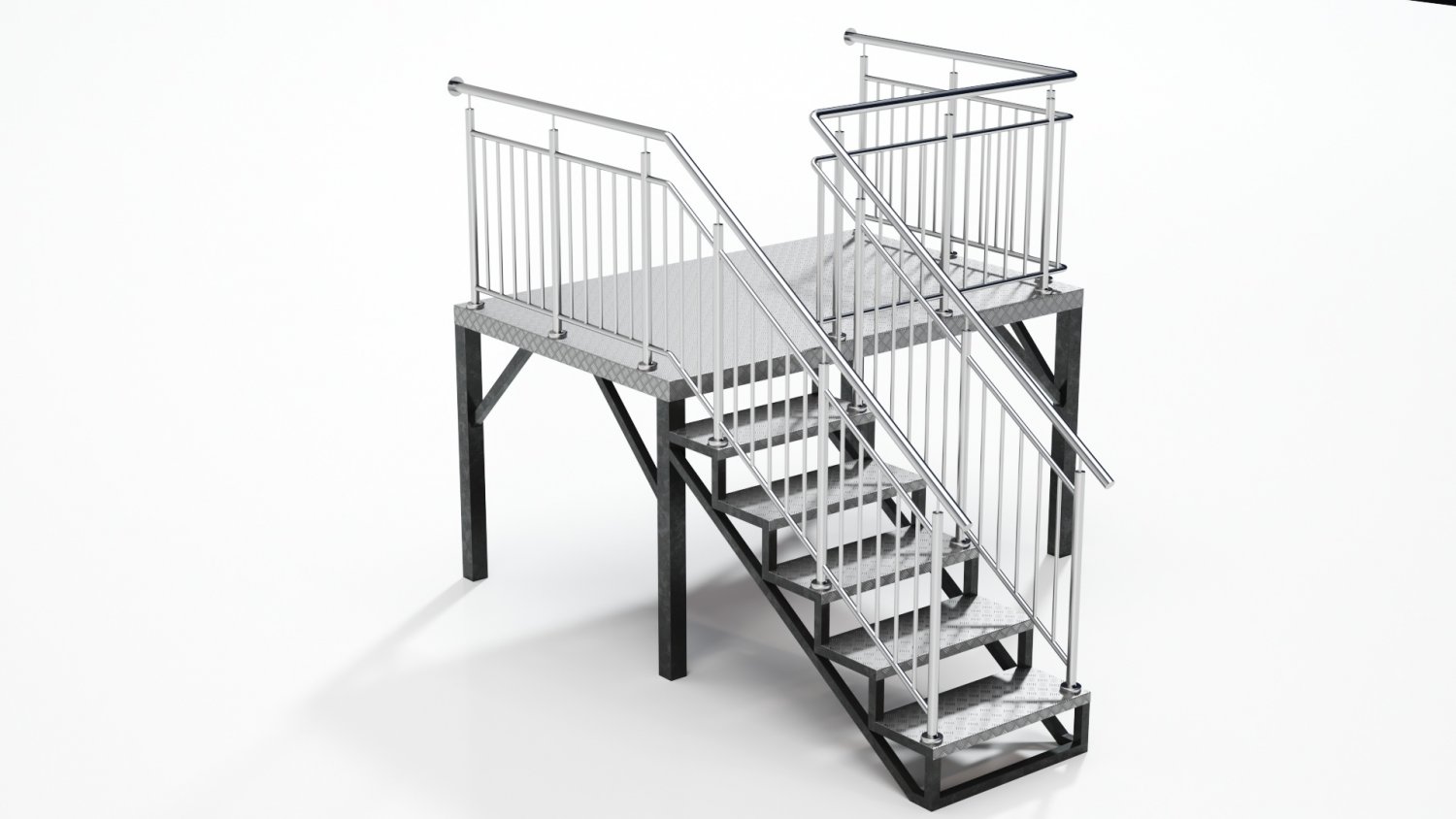 Metal stairs 3D Models in Stair 3DExport