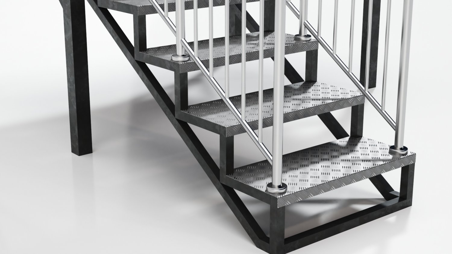 Metal stairs 3D Models in Stair 3DExport