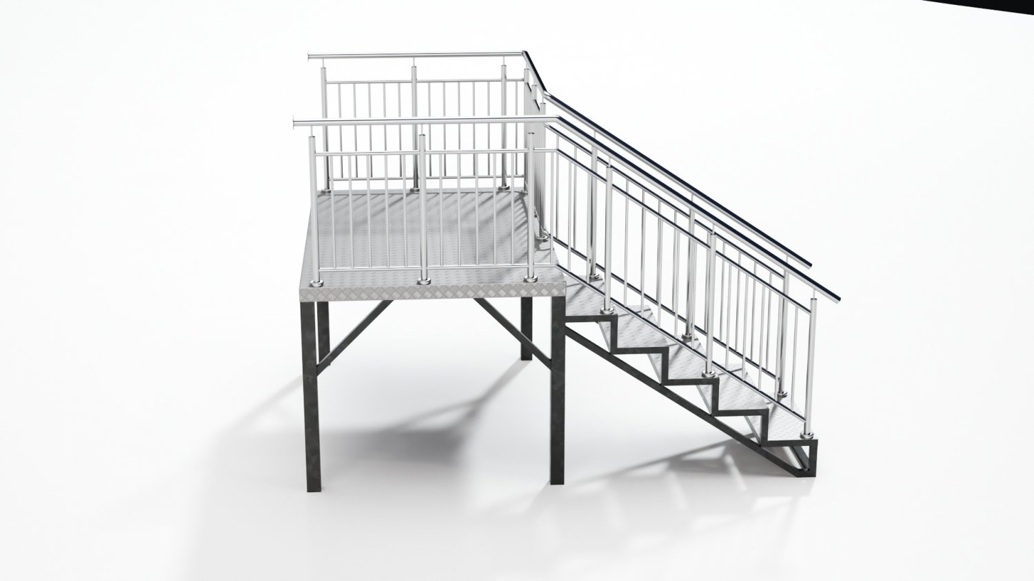 Metal stairs 3D Models in Stair 3DExport