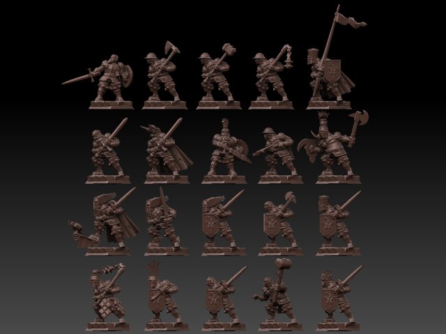 Medieval Knight Megapack 3D Print Model in Figurines 3DExport