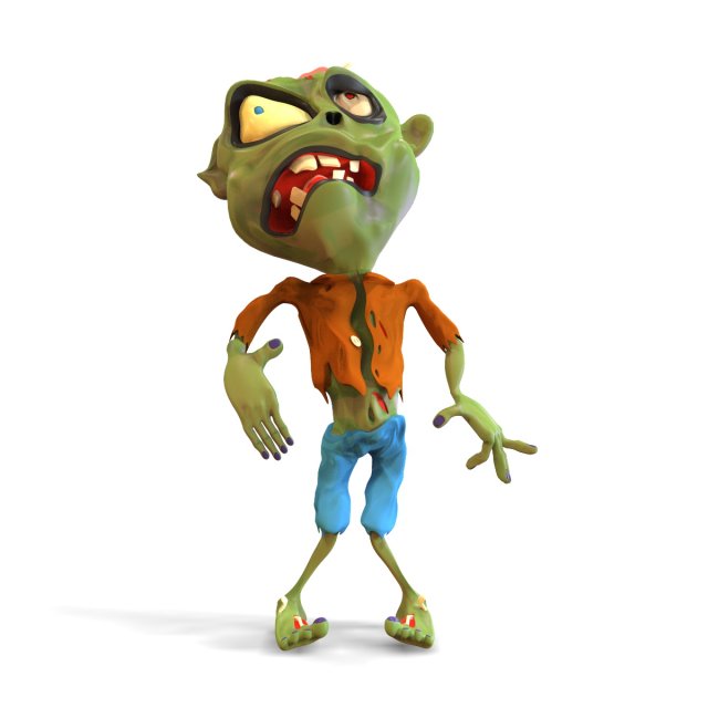 Drunk Zombie 3D Model in Cartoon 3DExport
