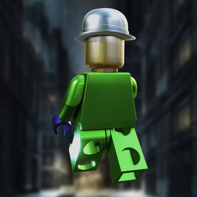 DC Comic Edward Nashton aka The Riddler Lego 3D Model in Cartoon 3DExport