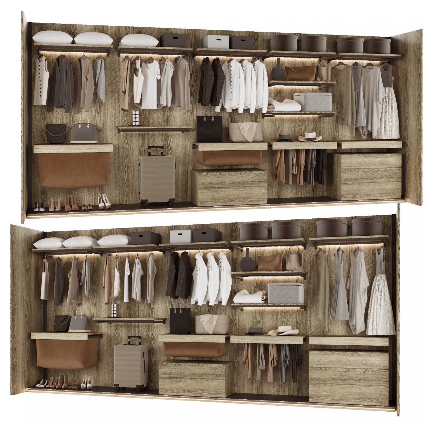 Wardrobe 3D Models in Set 3DExport