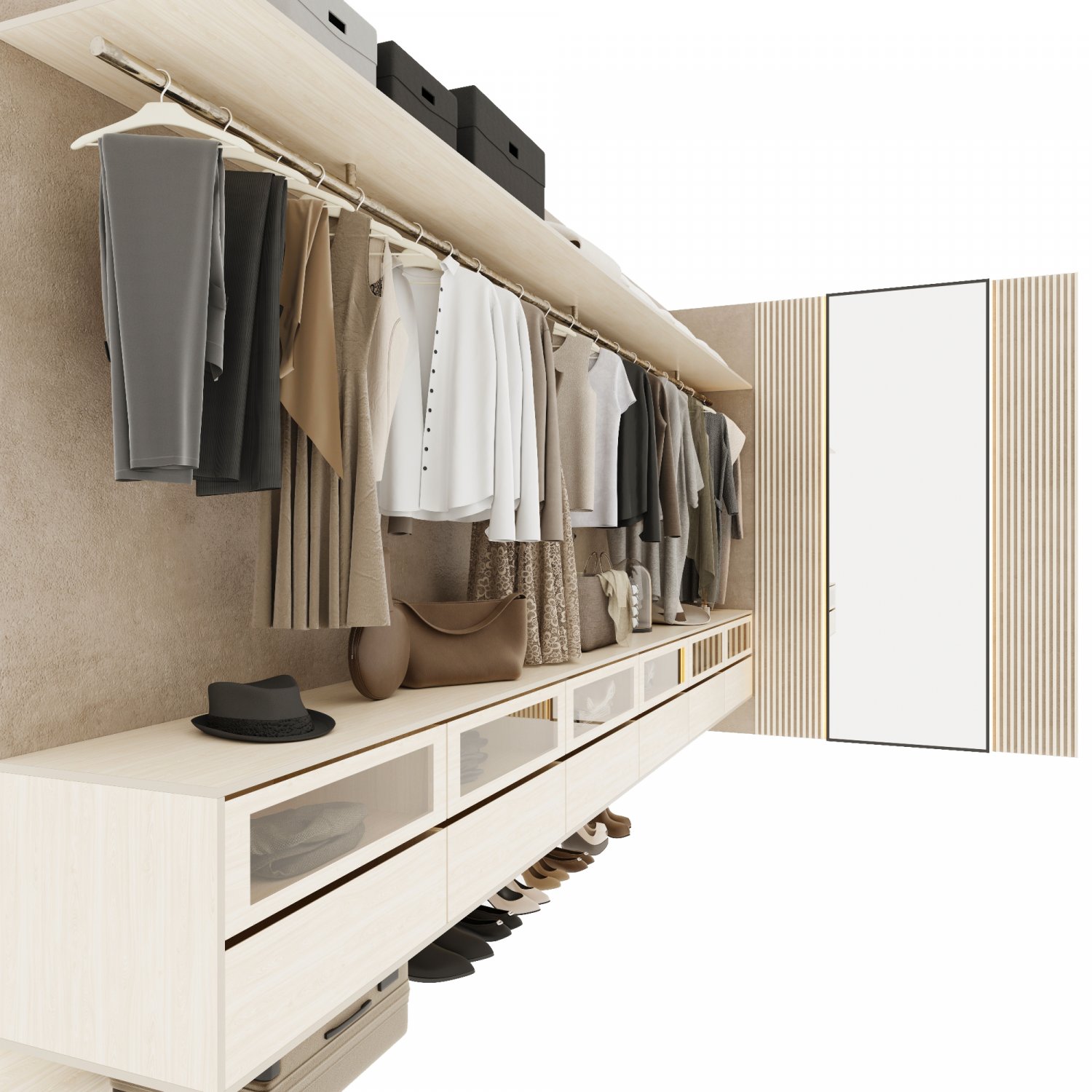 Wardrobe 3D Models in Set 3DExport