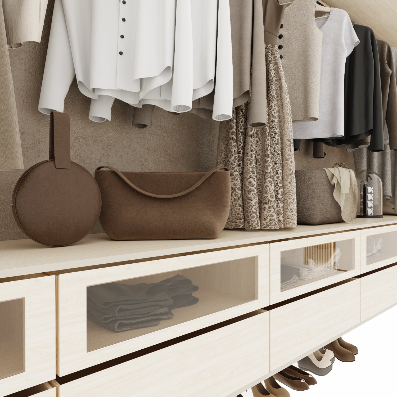 Wardrobe 3D Models in Set 3DExport