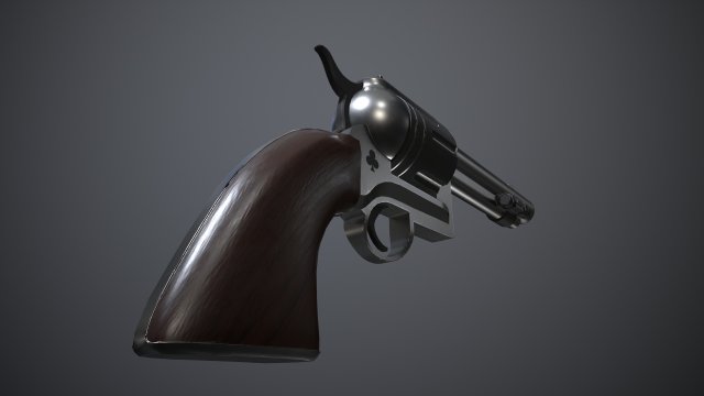 Space Cowboy Revolver 3D Model in Pistol 3DExport