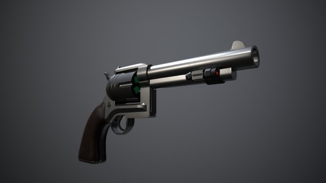 Space Cowboy Revolver 3D Model in Pistol 3DExport