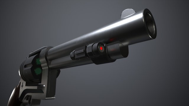 Space Cowboy Revolver 3D Model in Pistol 3DExport