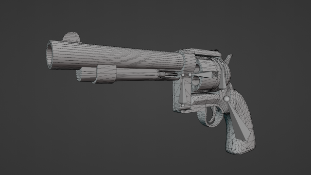 Space Cowboy Revolver 3D Model in Pistol 3DExport