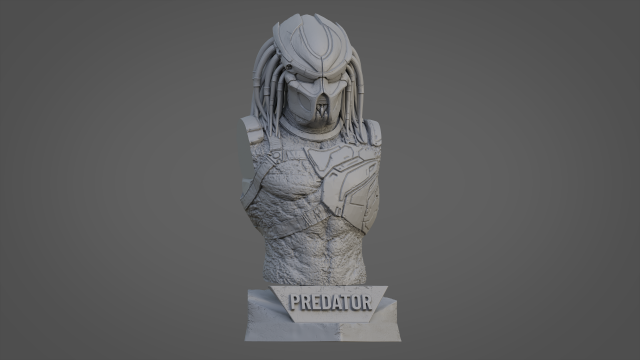 PREDATOR ULTRA-DETAILED SUPPORT-FREE BUST 3D MODEL Free 3D Print Model ...