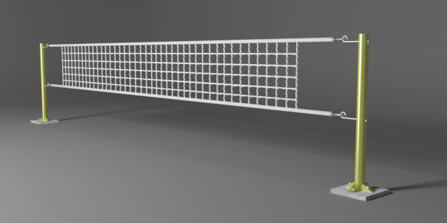 Volleyball net 3D Model in Stadium 3DExport