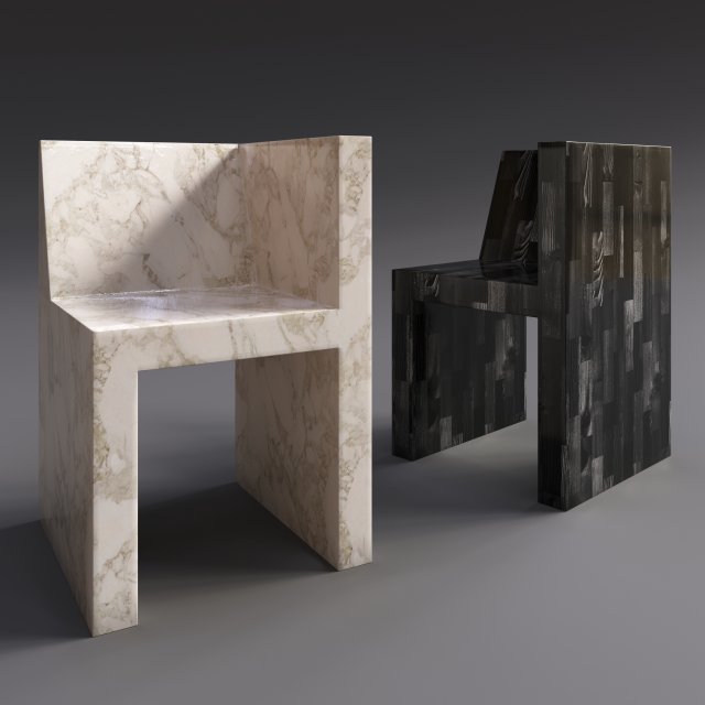 Rick Owens Chair 3D Model in Stool 3DExport
