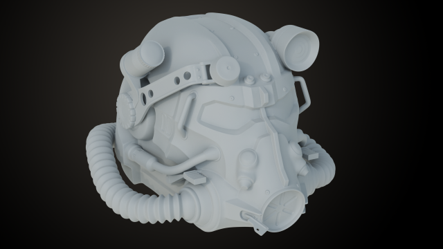 Fallout T60 Helmet 3D Print Model in Figurines 3DExport