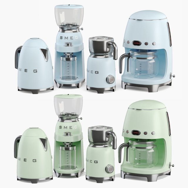 Smeg set 3D Model in Kitchen 3DExport